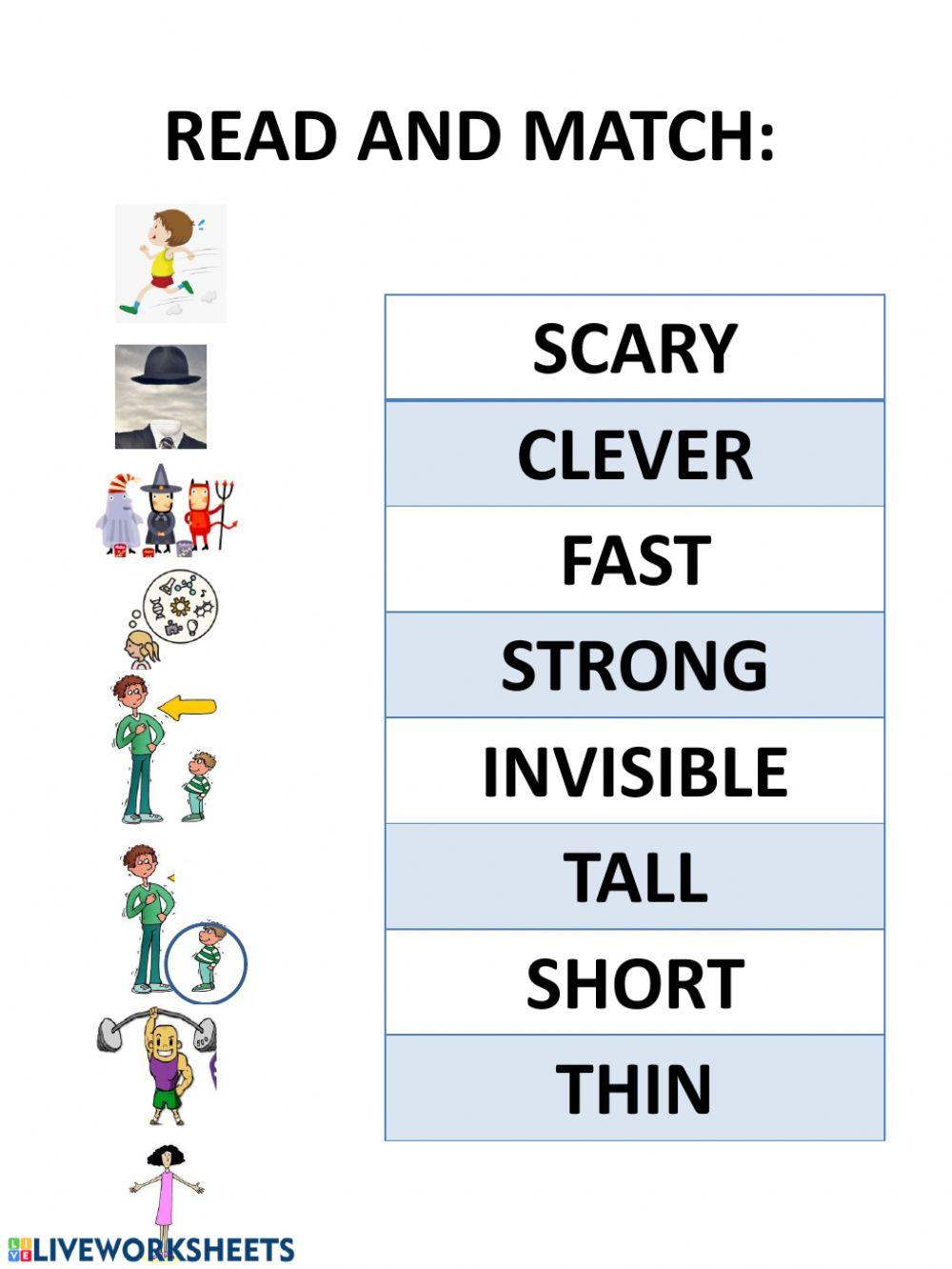 Adjectives | Free Interactive Worksheets | 79878