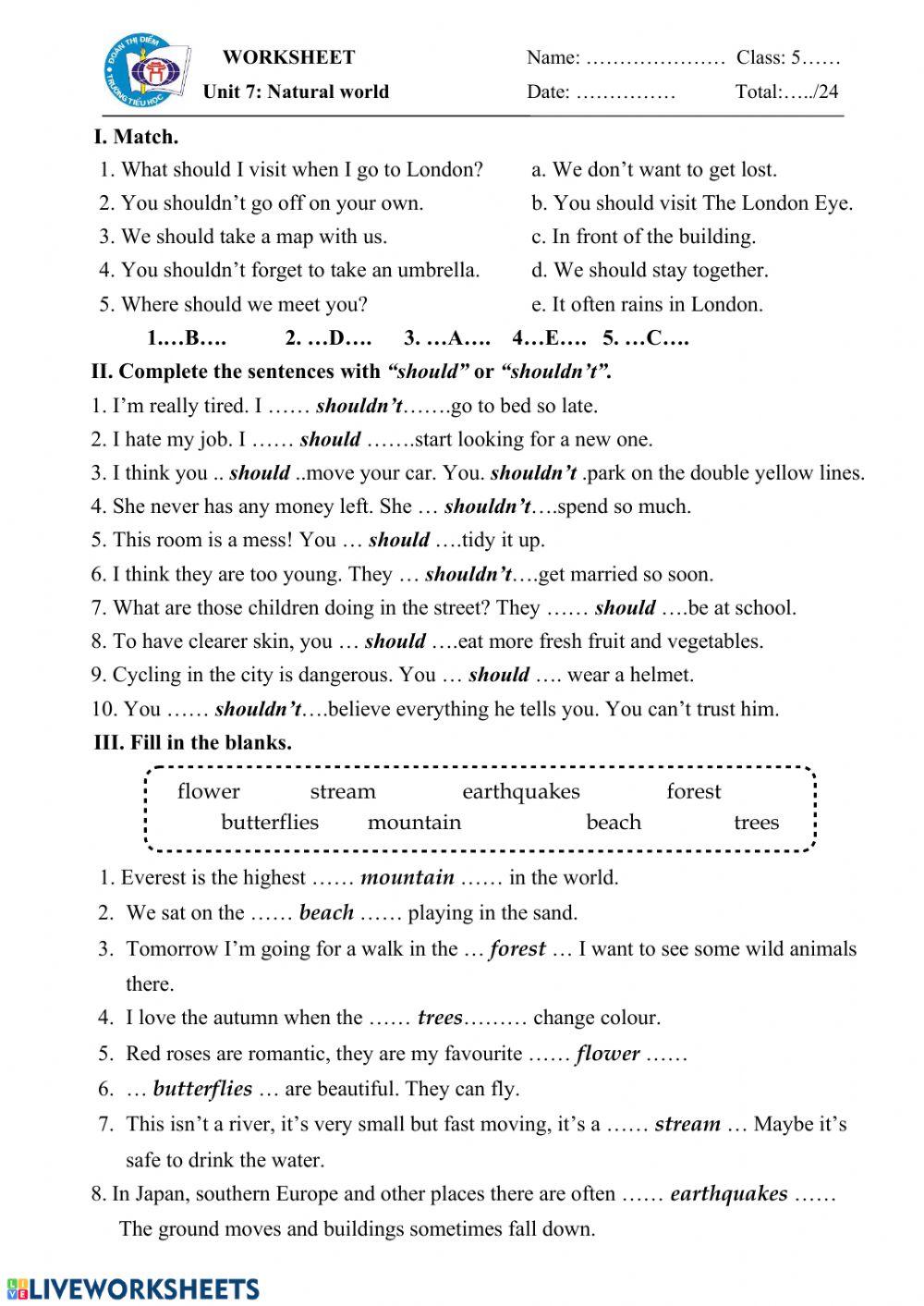 Natural World 79946 | Phung Thi Hau | LiveWorksheets