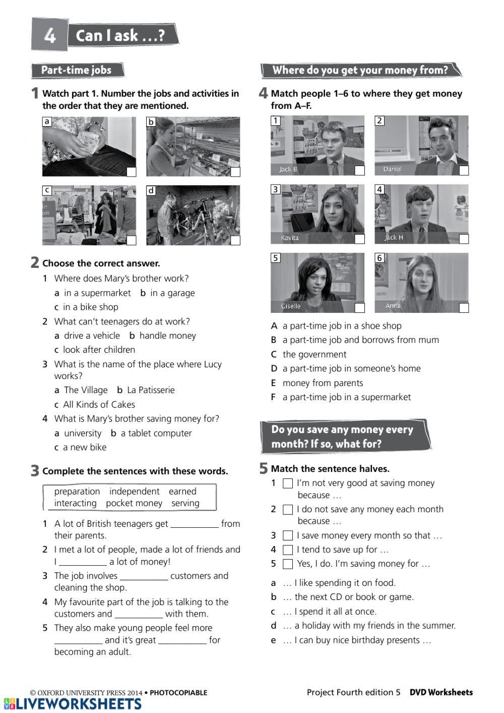 5438485 | Project 5 Unit 4 Culture - Teenagers and money