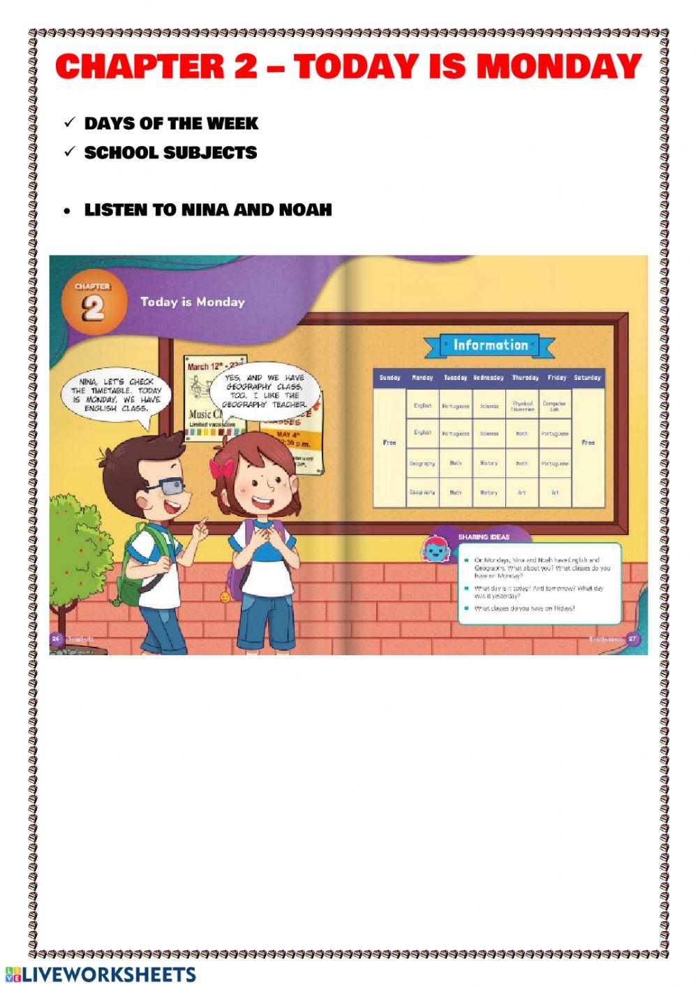 4° ano - Chapter 2 worksheet | Live Worksheets