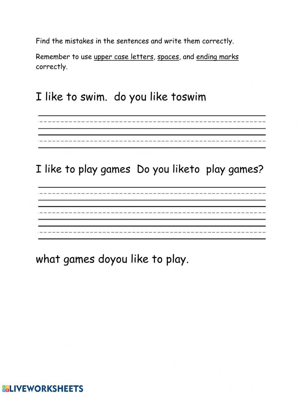 Mistakes | Free Interactive Worksheets | 5438866