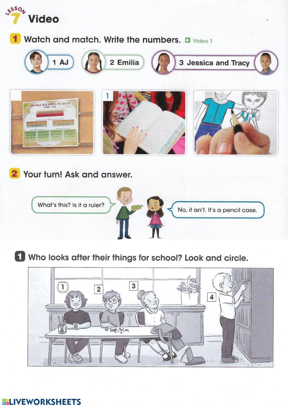 Schoo Objects interactive worksheet | Live Worksheets