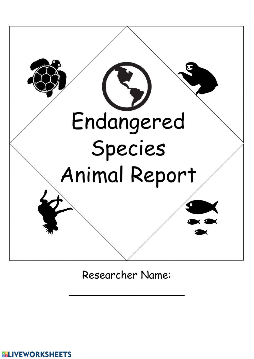 Endangered anim… | Free Interactive Worksheets | 111532