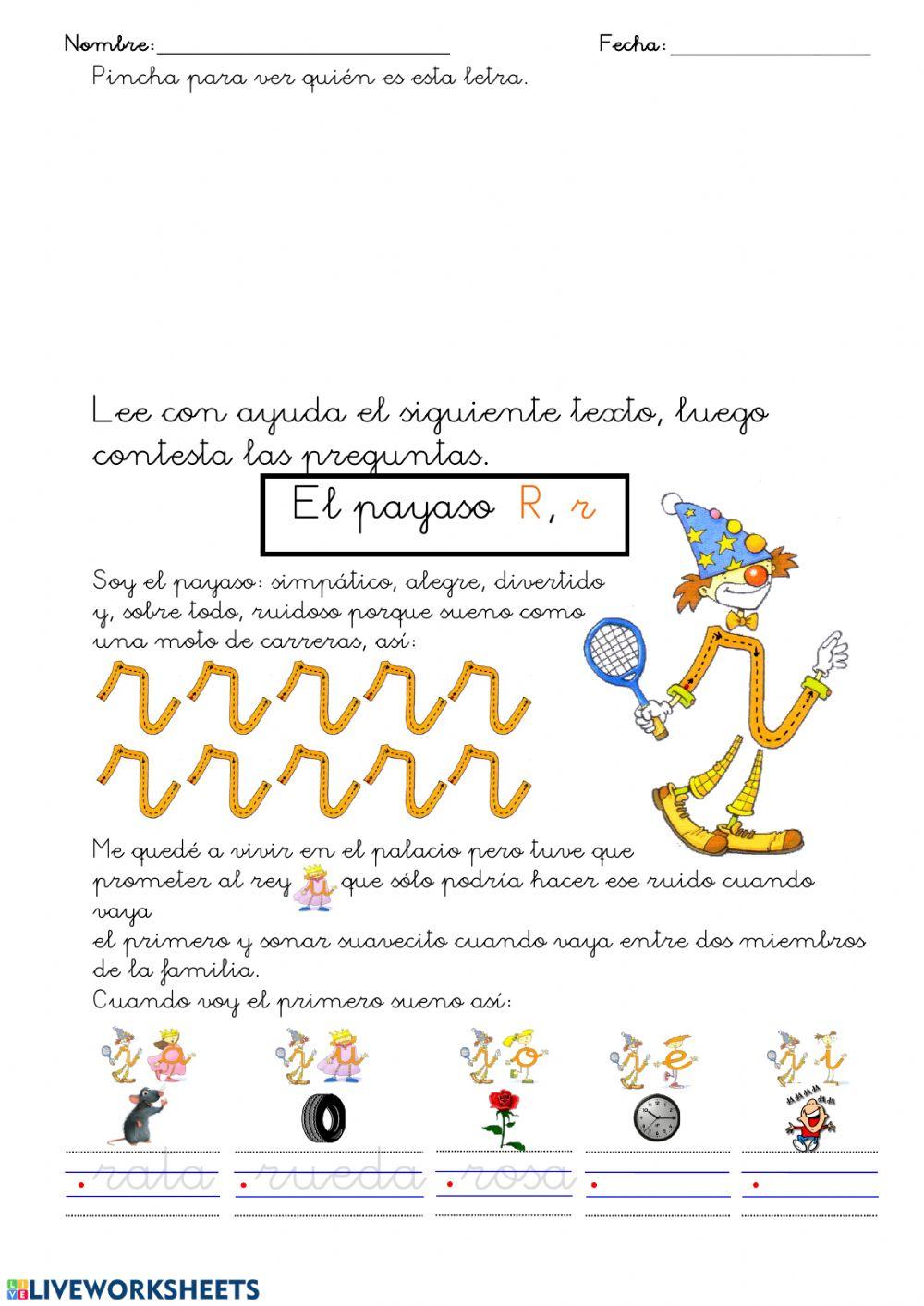 Letra R activity | Live Worksheets