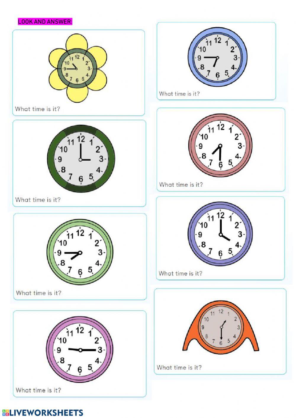 What time is it? | misslucia2021 | Live Worksheets