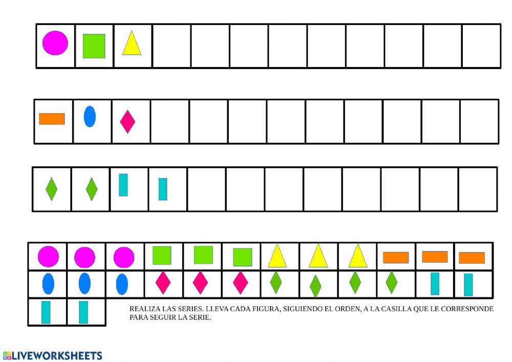 Series de formas worksheet | Live Worksheets