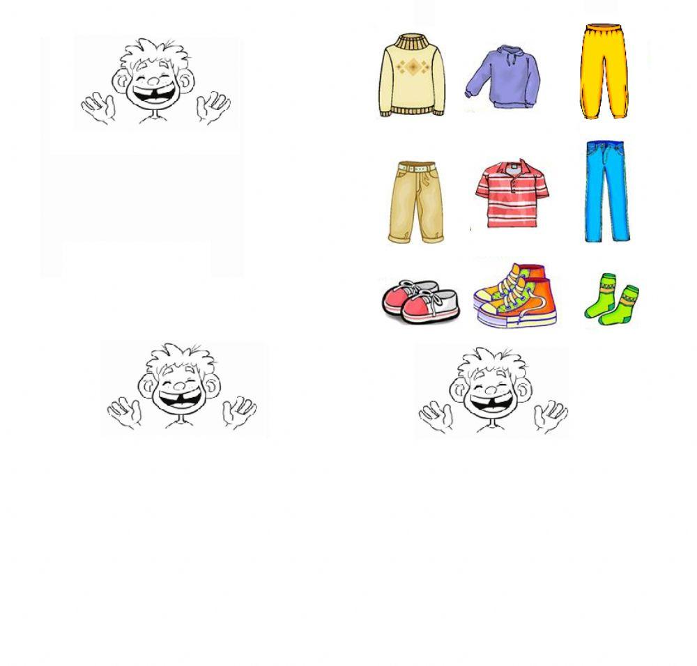 Clothes matching interactive worksheet | Live Worksheets