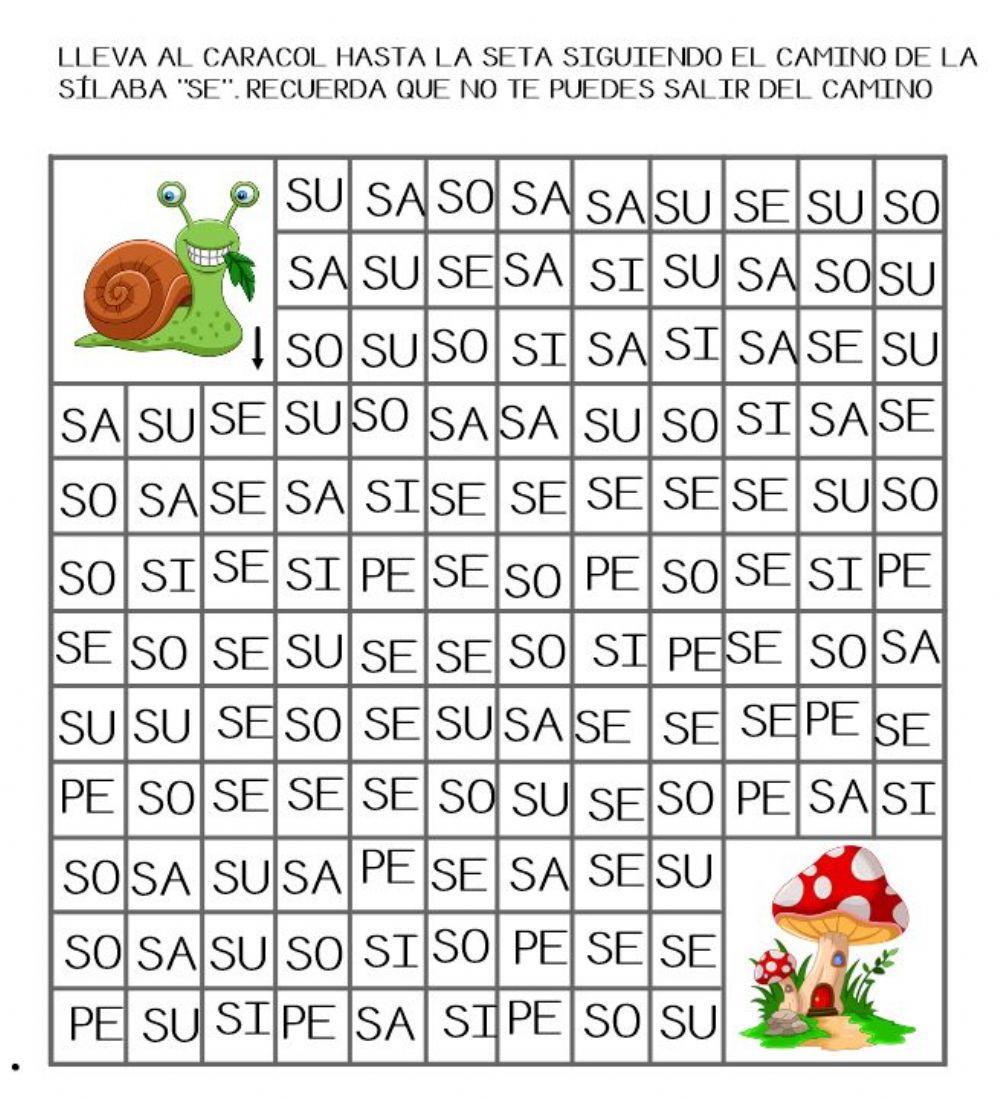 Sílaba se worksheet | Live Worksheets