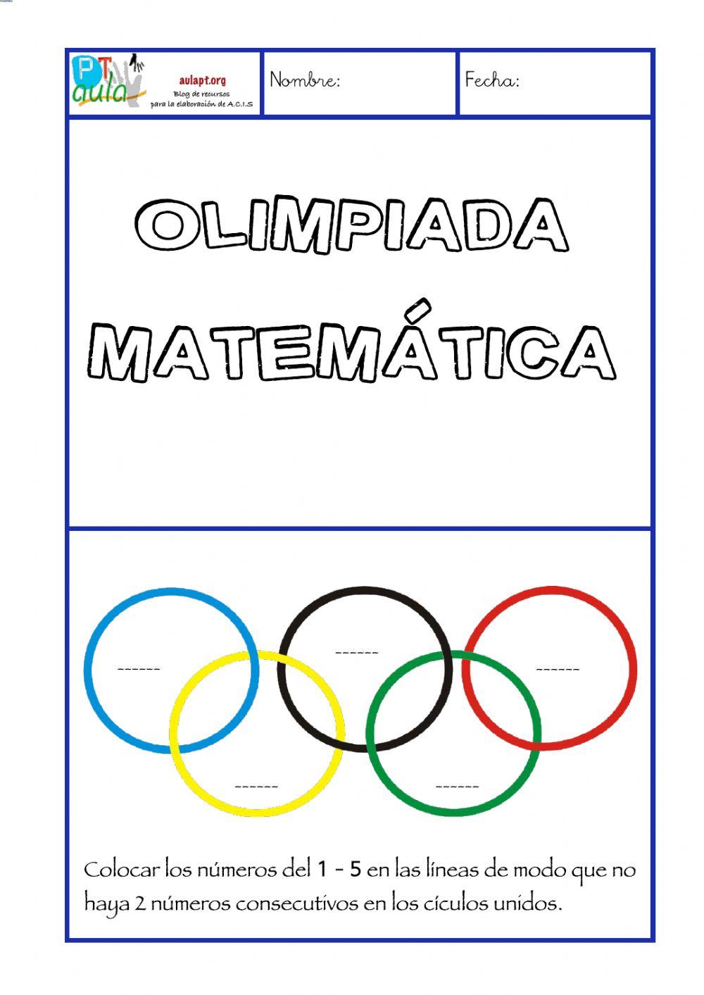 Olimpiada matemática worksheet | Live Worksheets