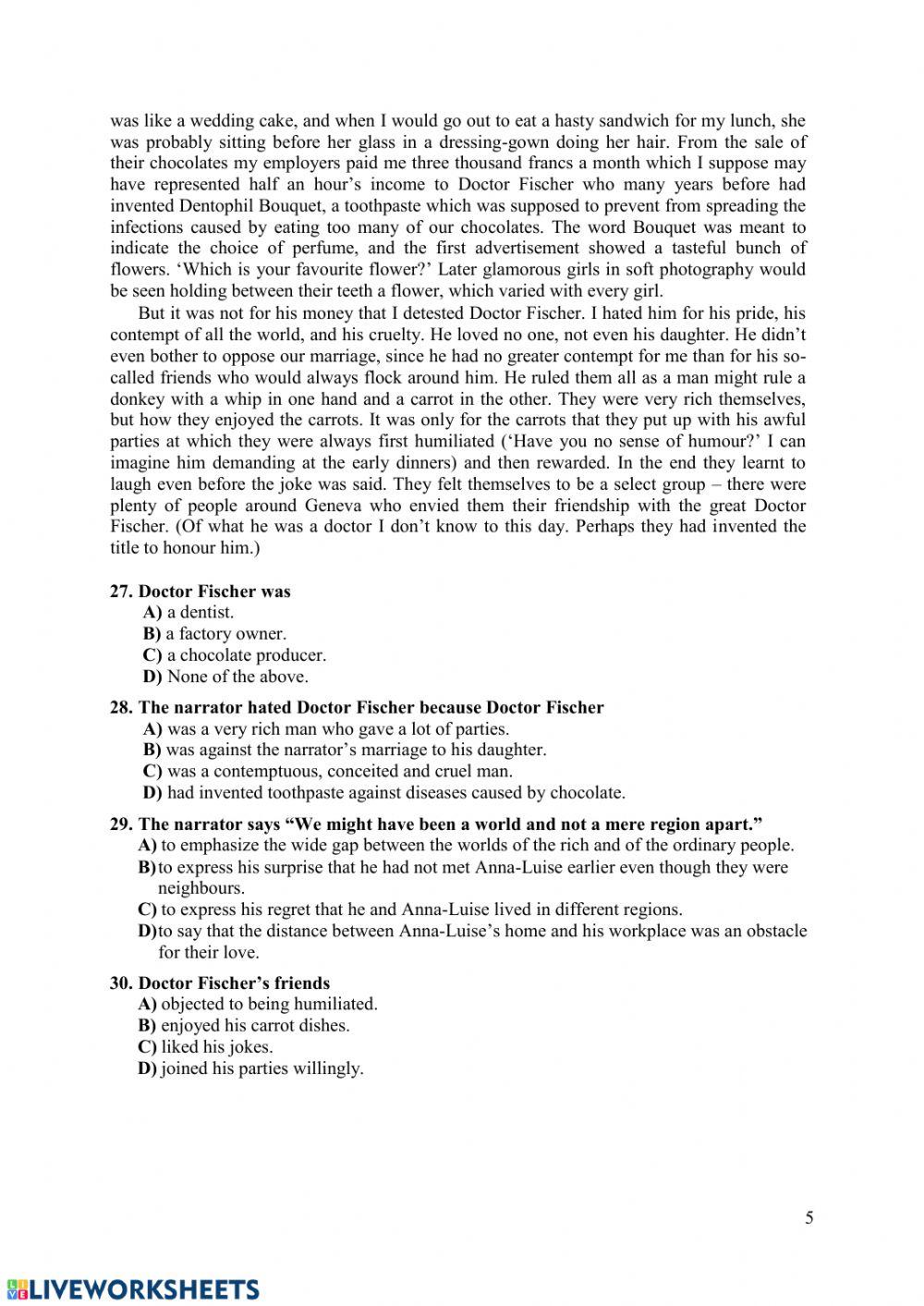 STATE EXAM practice - TEST 8 worksheet | Live Worksheets