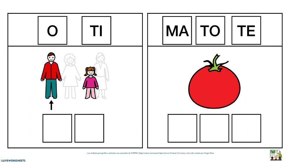 Palabras T worksheet | Live Worksheets
