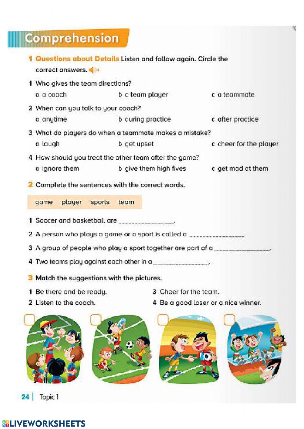 Be a Team Player | sbp4 | Live Worksheets