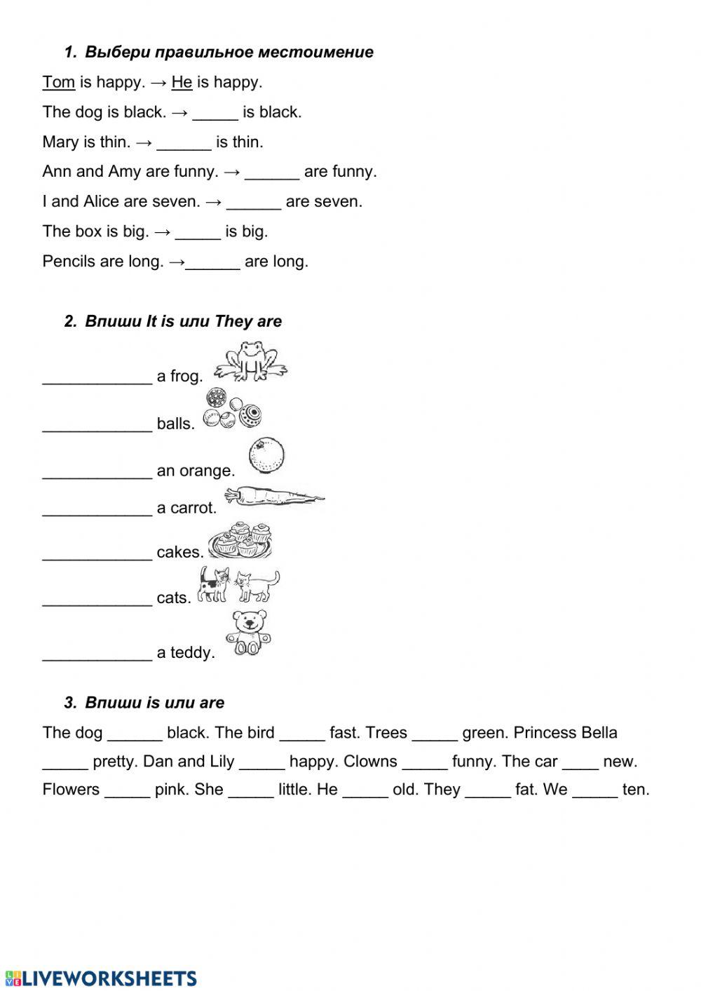 It is-they are worksheet | Live Worksheets