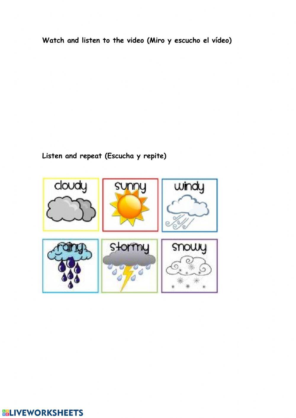 WEATHER. online exercise for | Live Worksheets