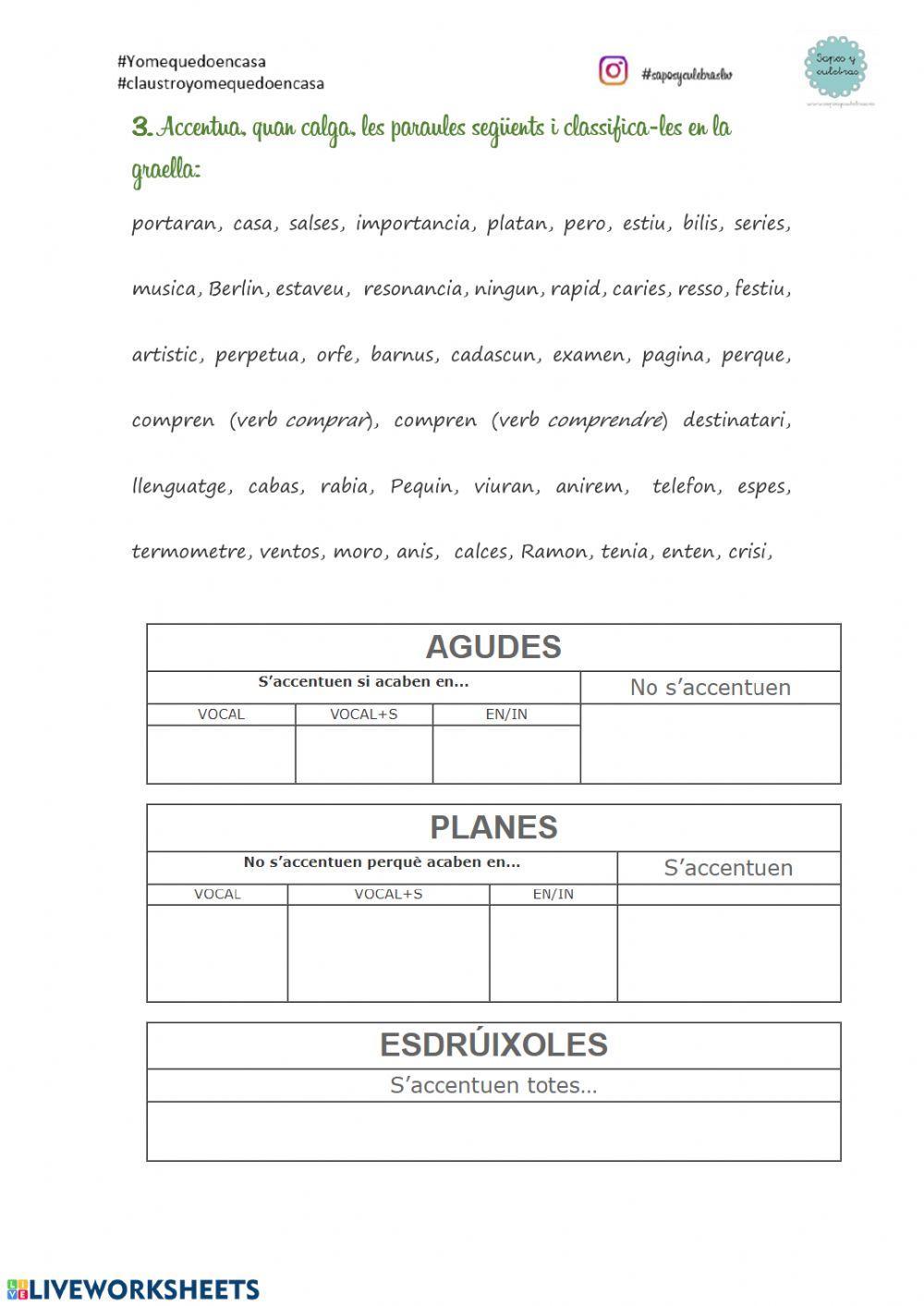 115185 | Acentuació CASTELLANO-VALENCIANO | Jessica