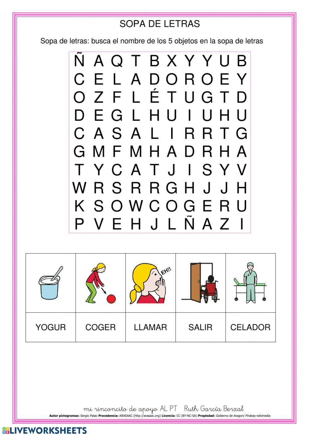 Sopa de letra r-rr (VI) worksheet | Live Worksheets