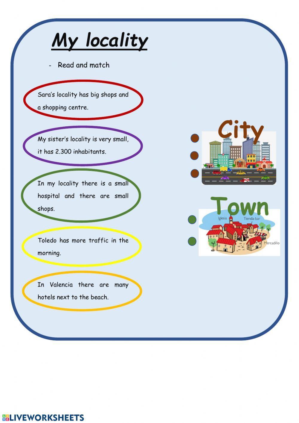 My Locality | Free Interactive Worksheets | 115390