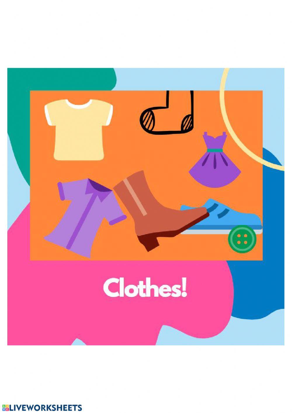 Clothes | Free Interactive Worksheets | 115747