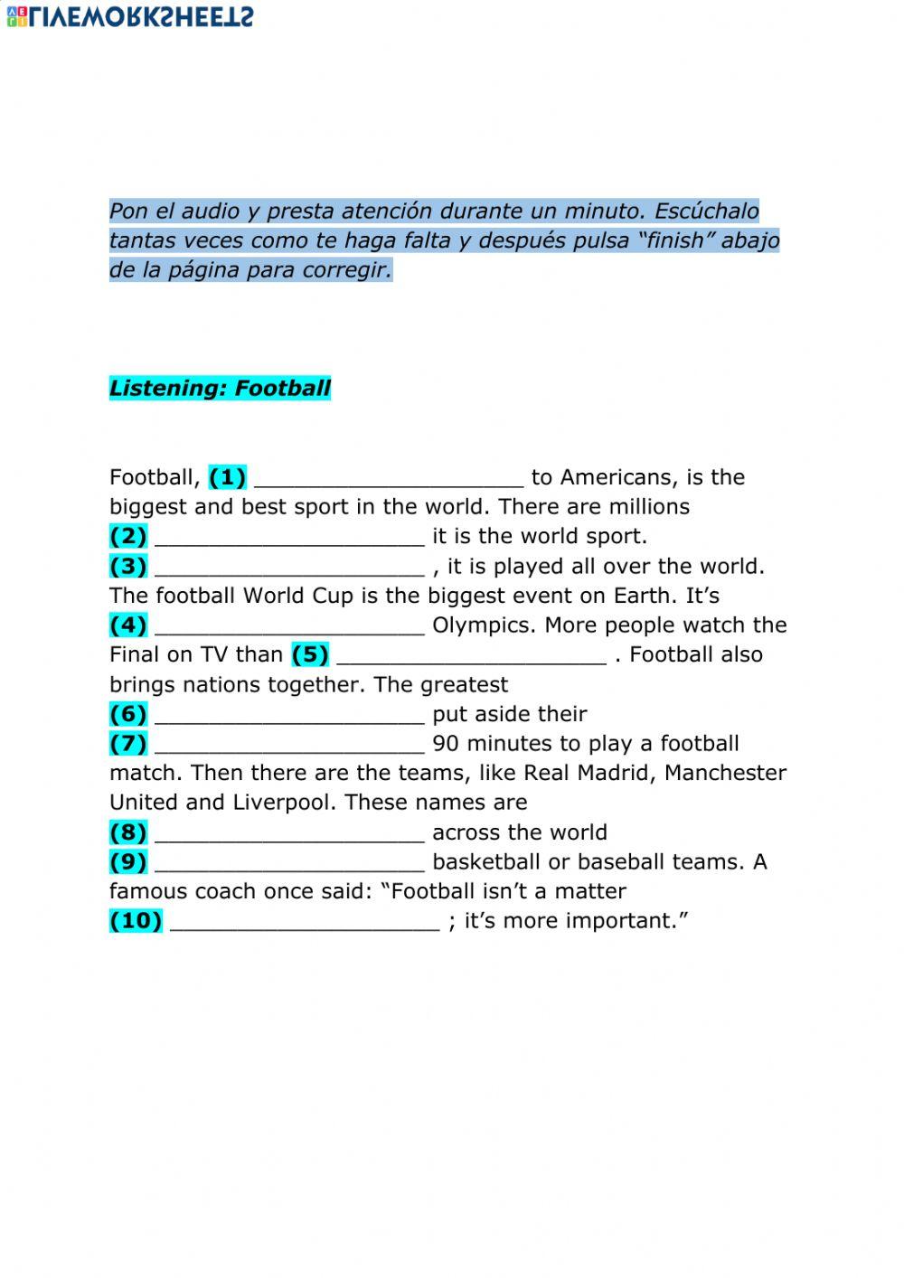 Listen a Minute - GESE 4 - Football 5504318 | Amanda