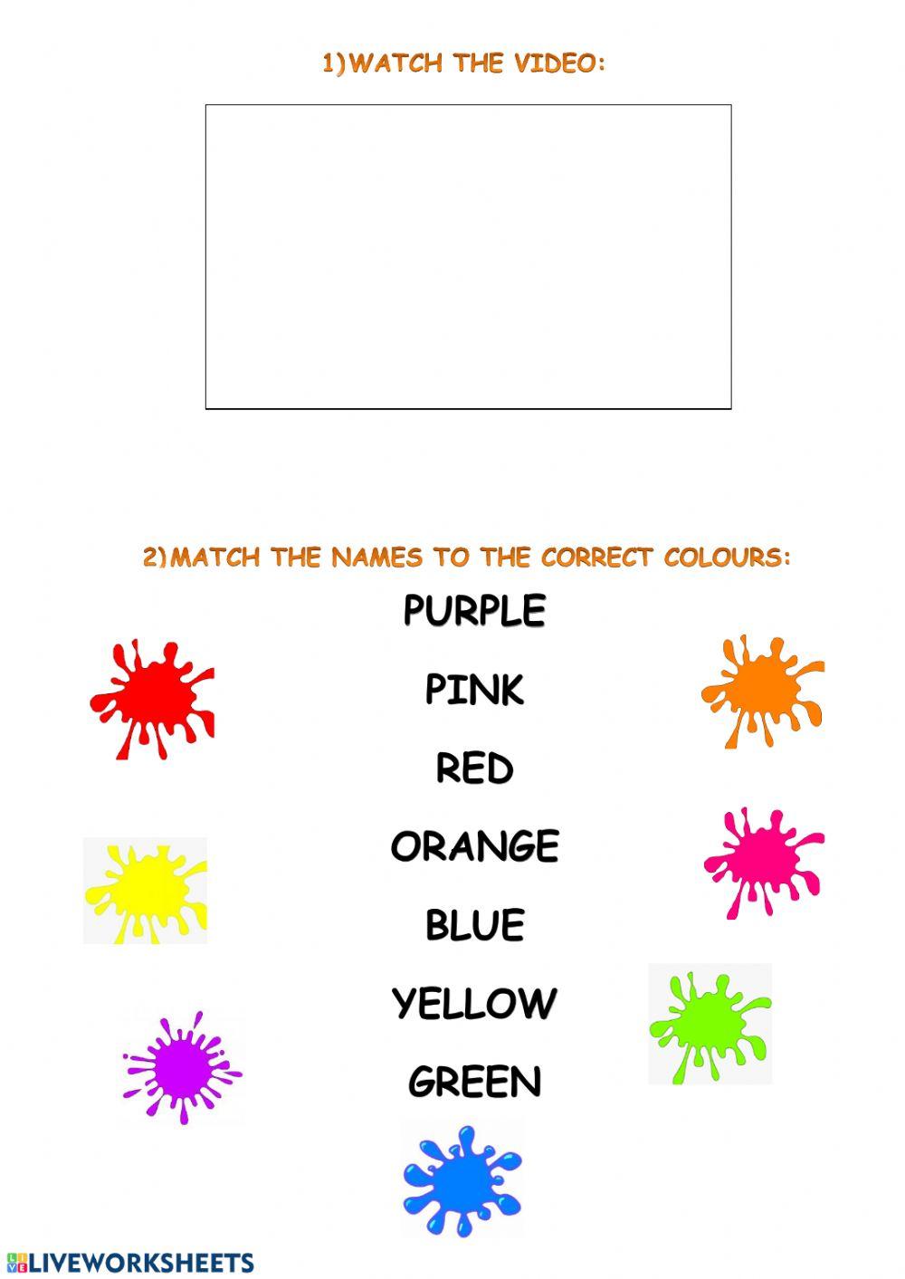 Rainbow colours | Free Interactive Worksheets | 116141