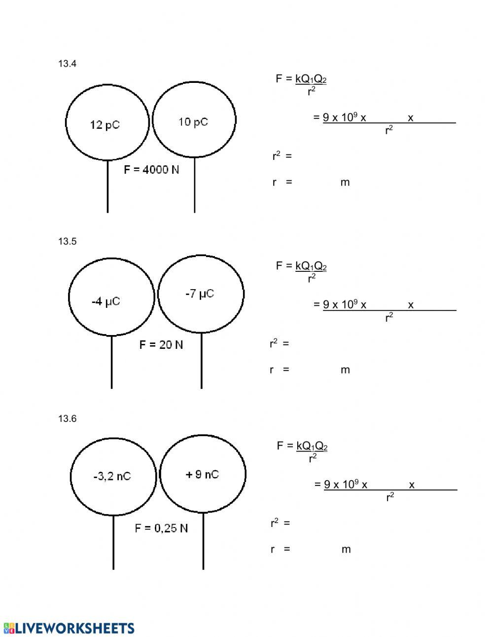 116334 | Electrostatics 7 | MrsKW | LiveWorksheets