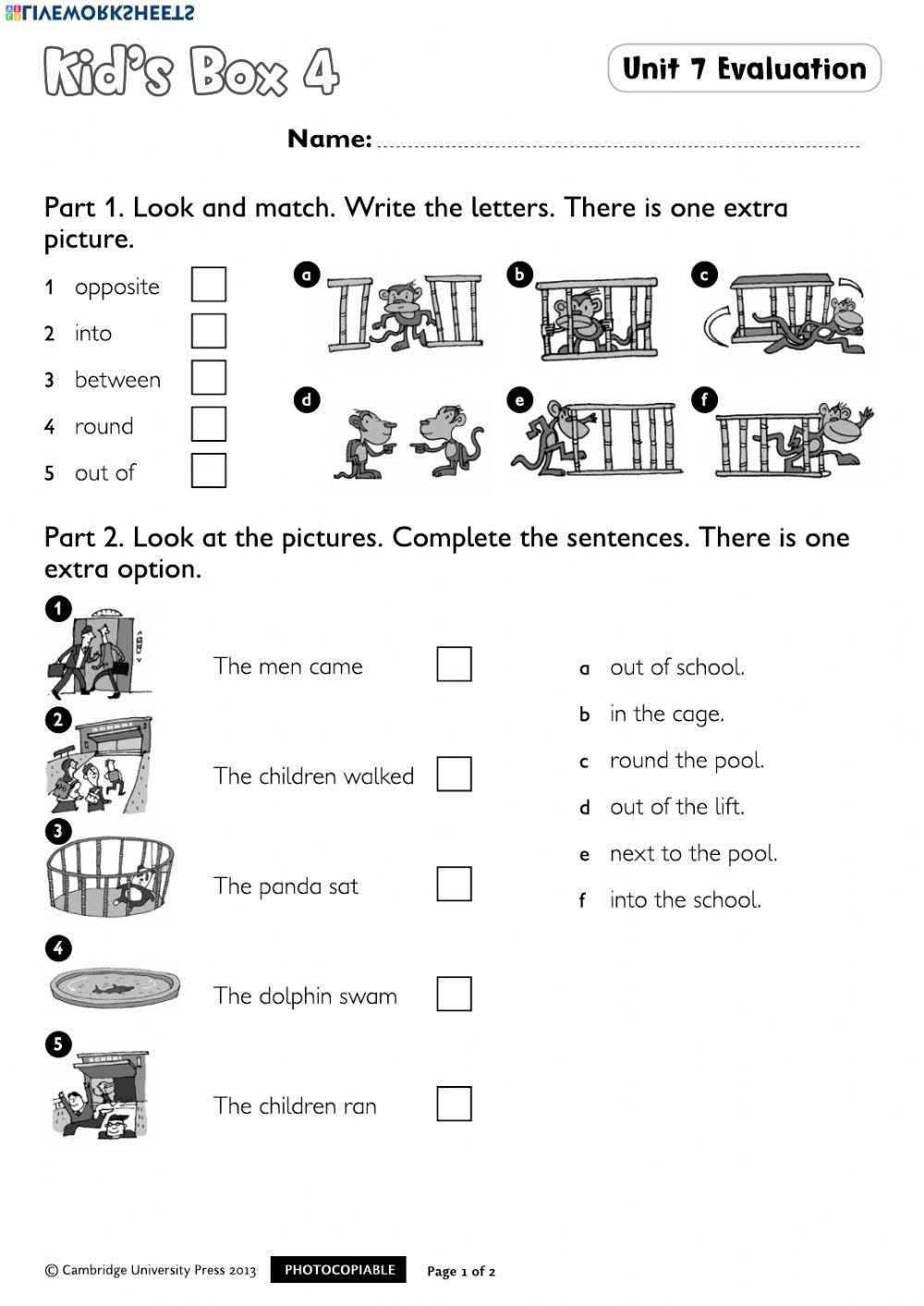 Kids Box 4 Test… | Free Interactive Worksheets | 5505049