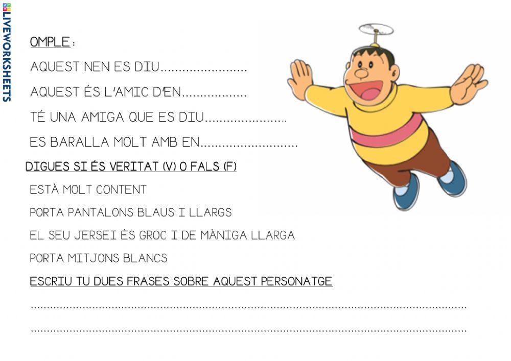 Doraemon worksheet | Live Worksheets