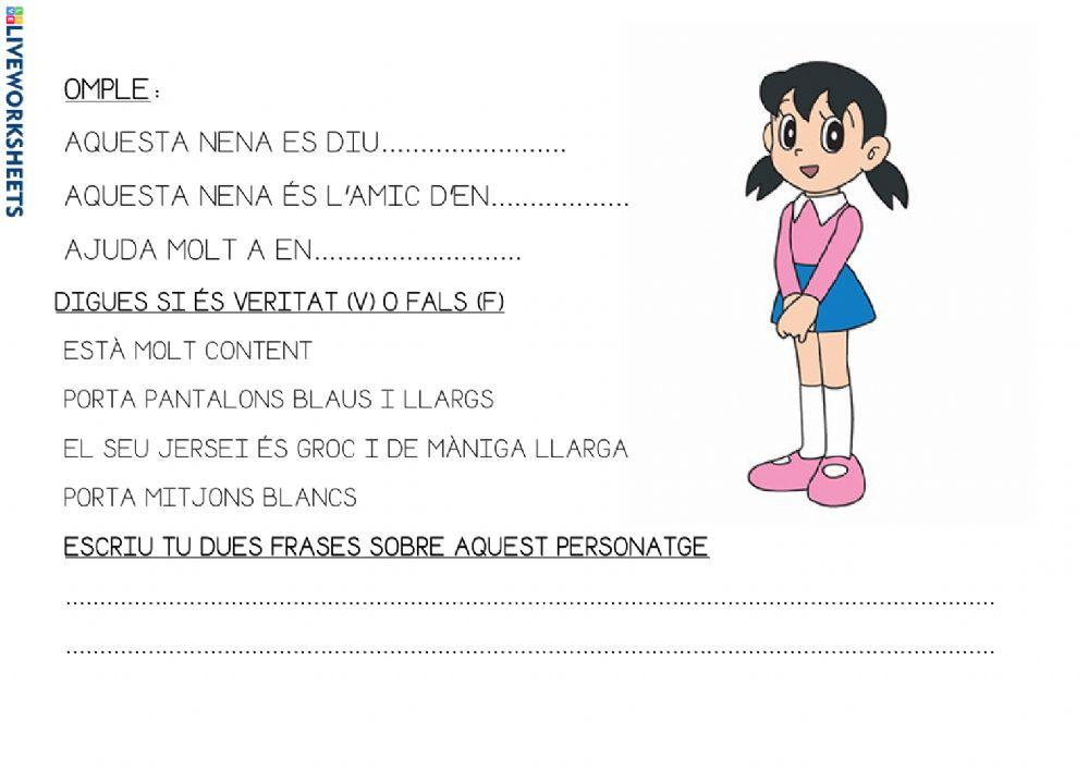 Doraemon worksheet | Live Worksheets