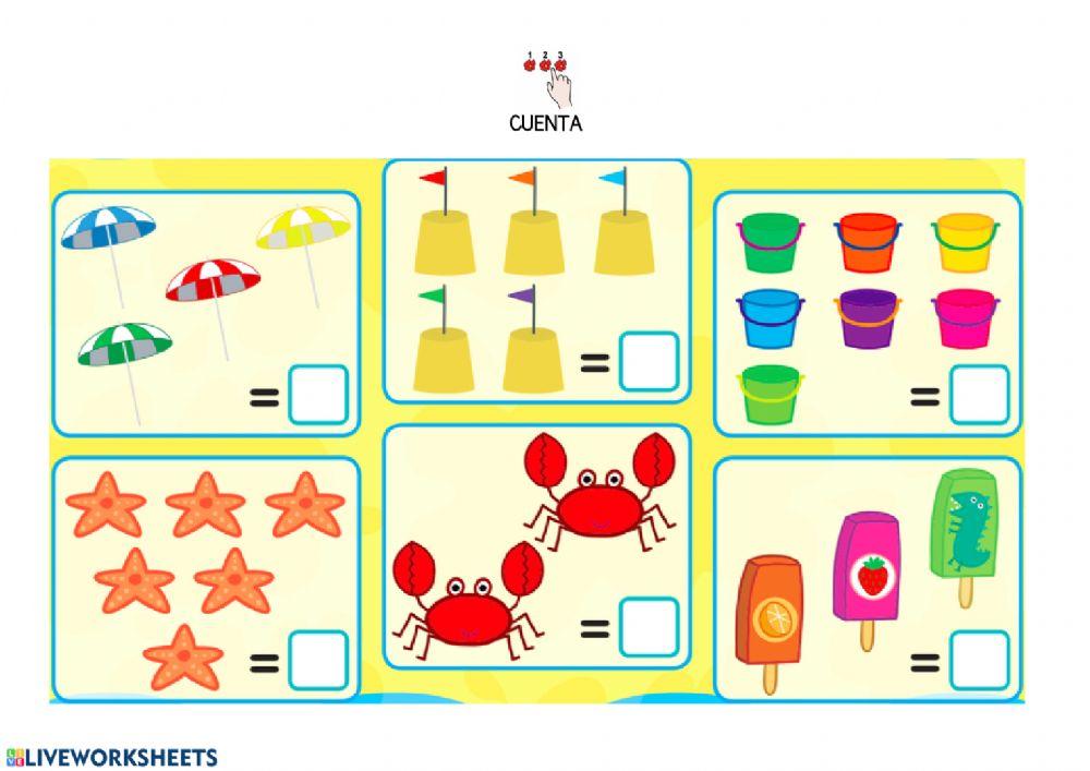 Conteo interactive exercise | Live Worksheets