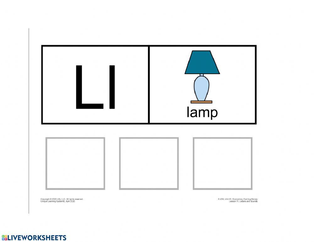 5505613 | letter l | hogans22 | LiveWorksheets