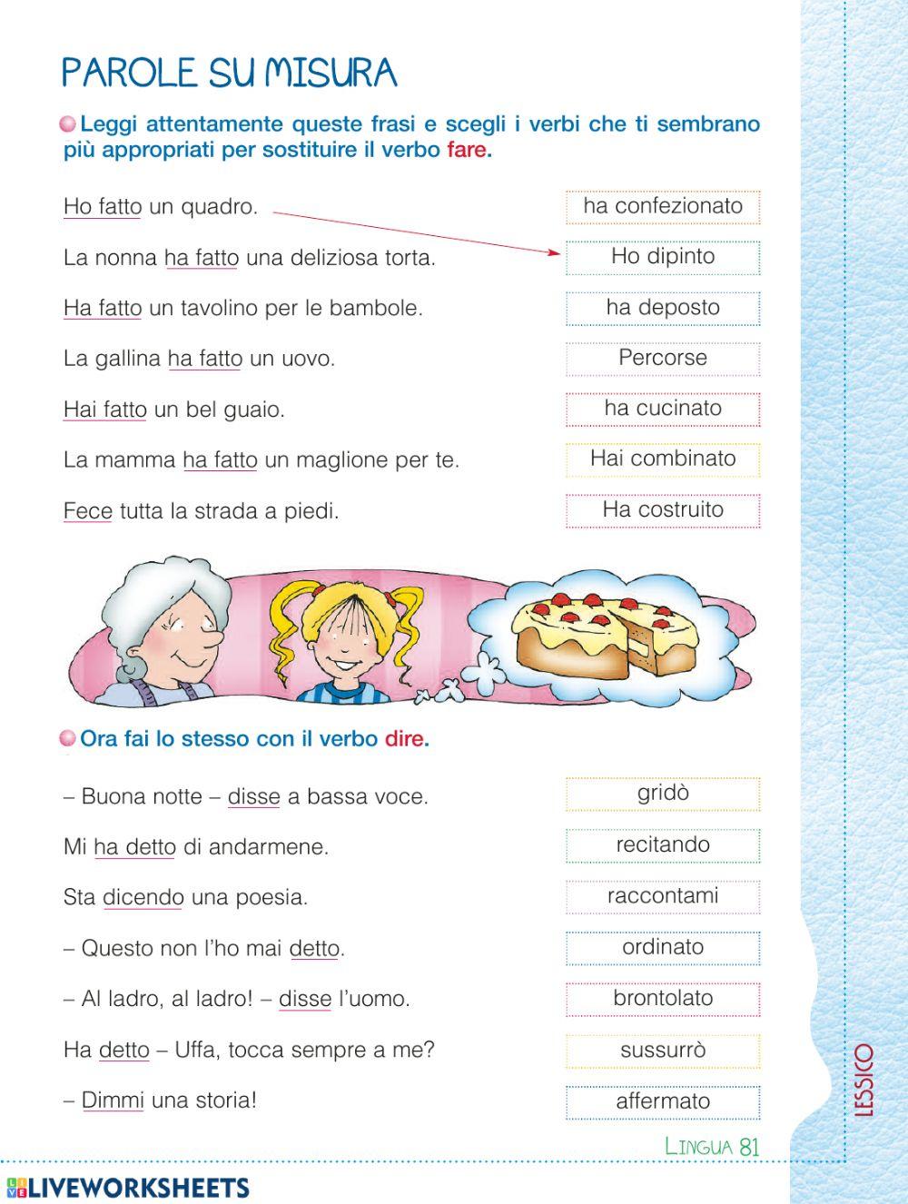 Verbi online activity | Live Worksheets