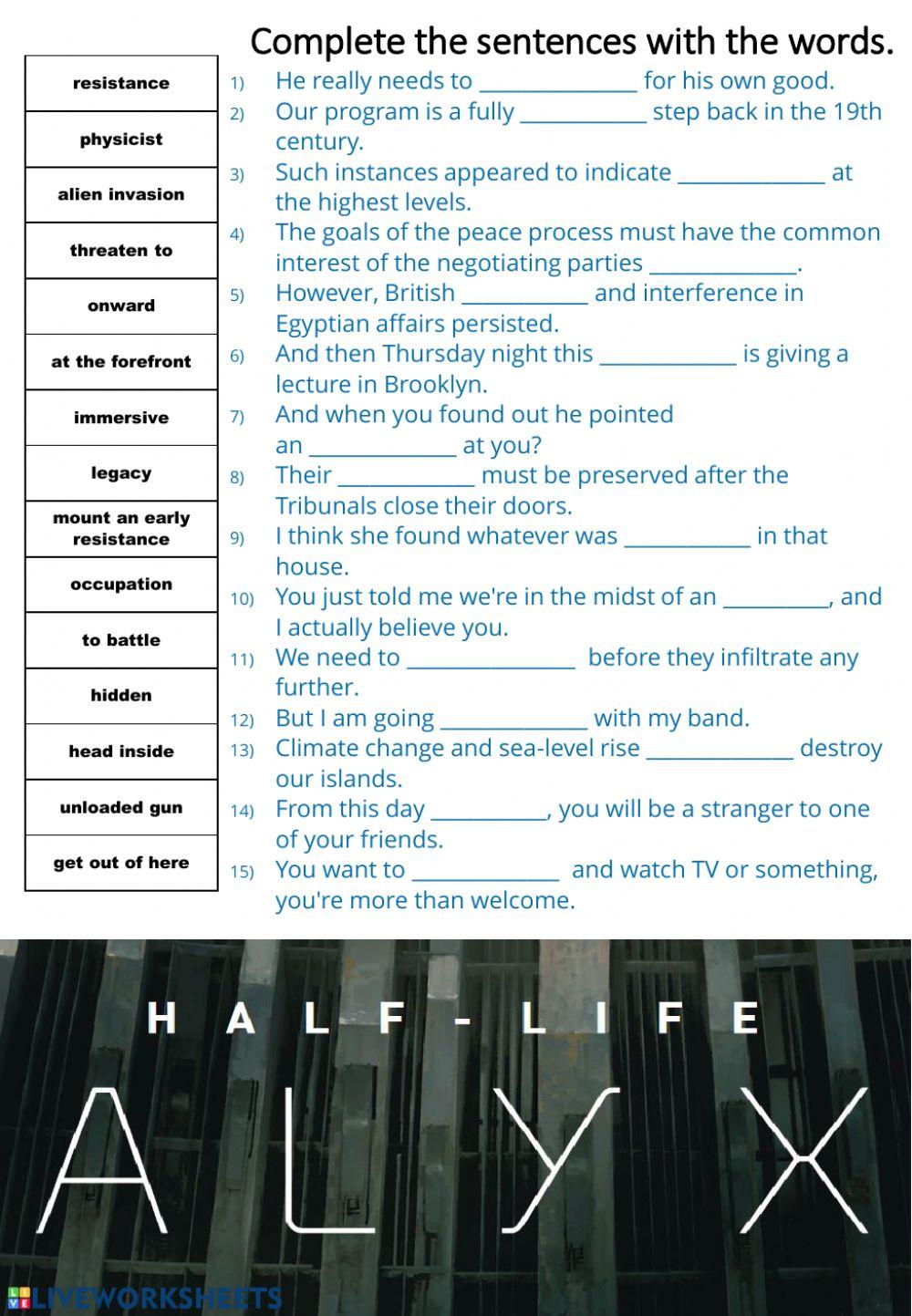 Limelight 2, Vocabulary worksheet | Live Worksheets