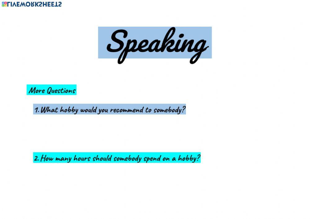 A2 Online Speaking: More Questions Set 1 Day 1 online exercise for ...