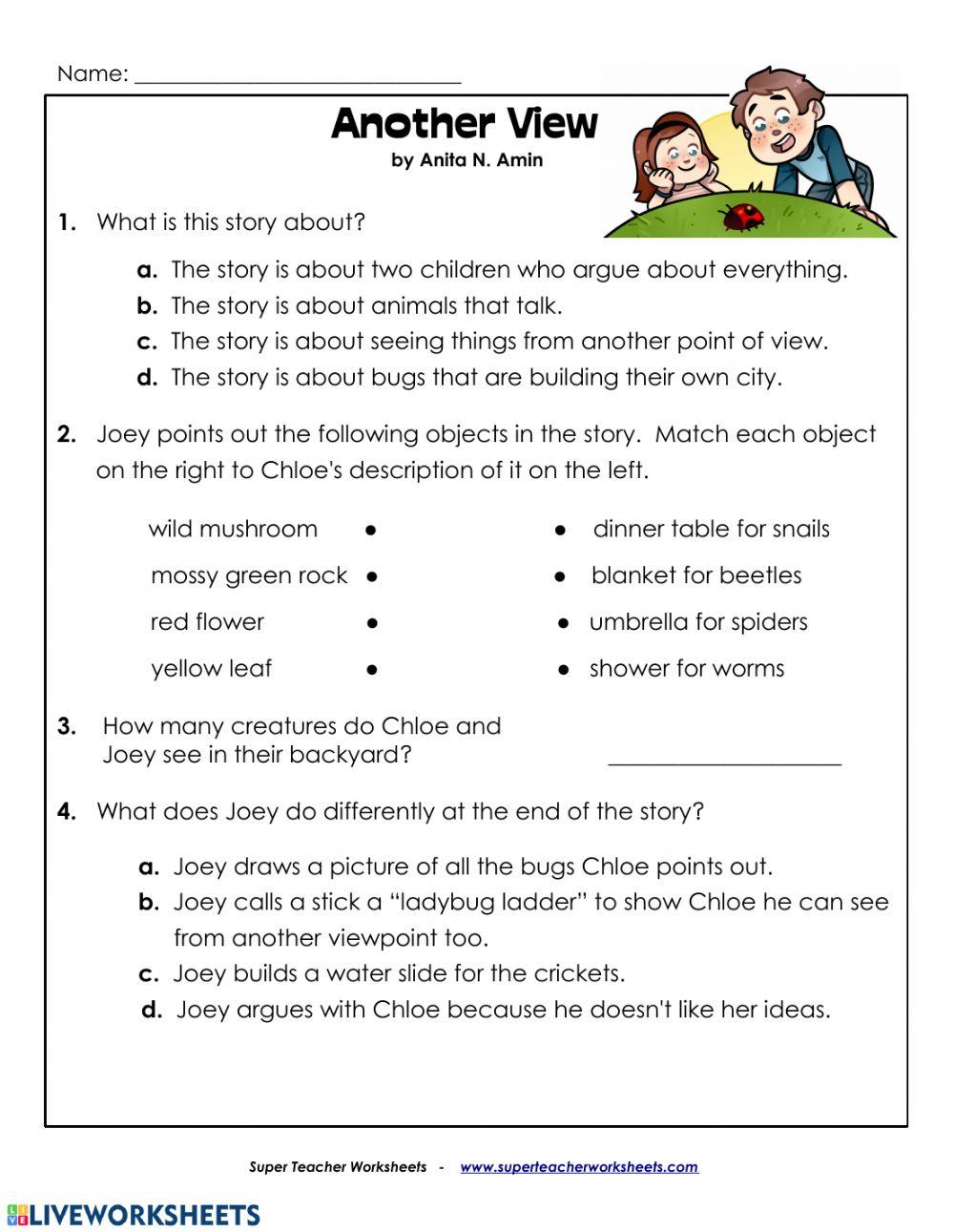 Reading Comprehension online exercise for | Live Worksheets