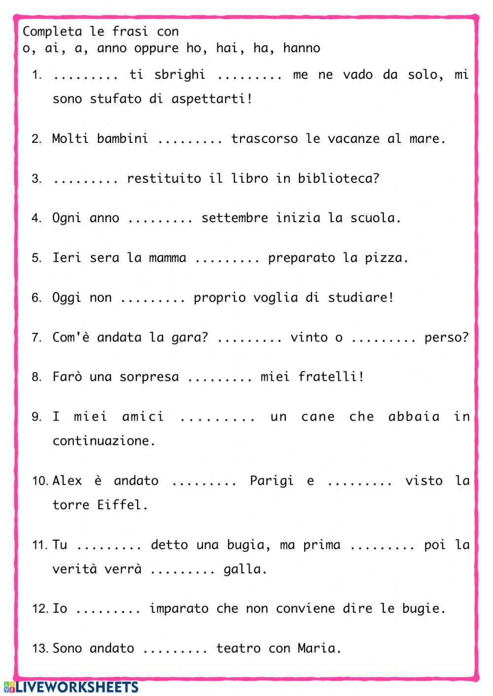 Ho-o hai-ai ha-a hanno-anno worksheet | Live Worksheets