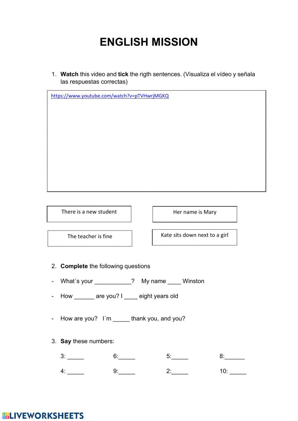 Greeting | Live Worksheets