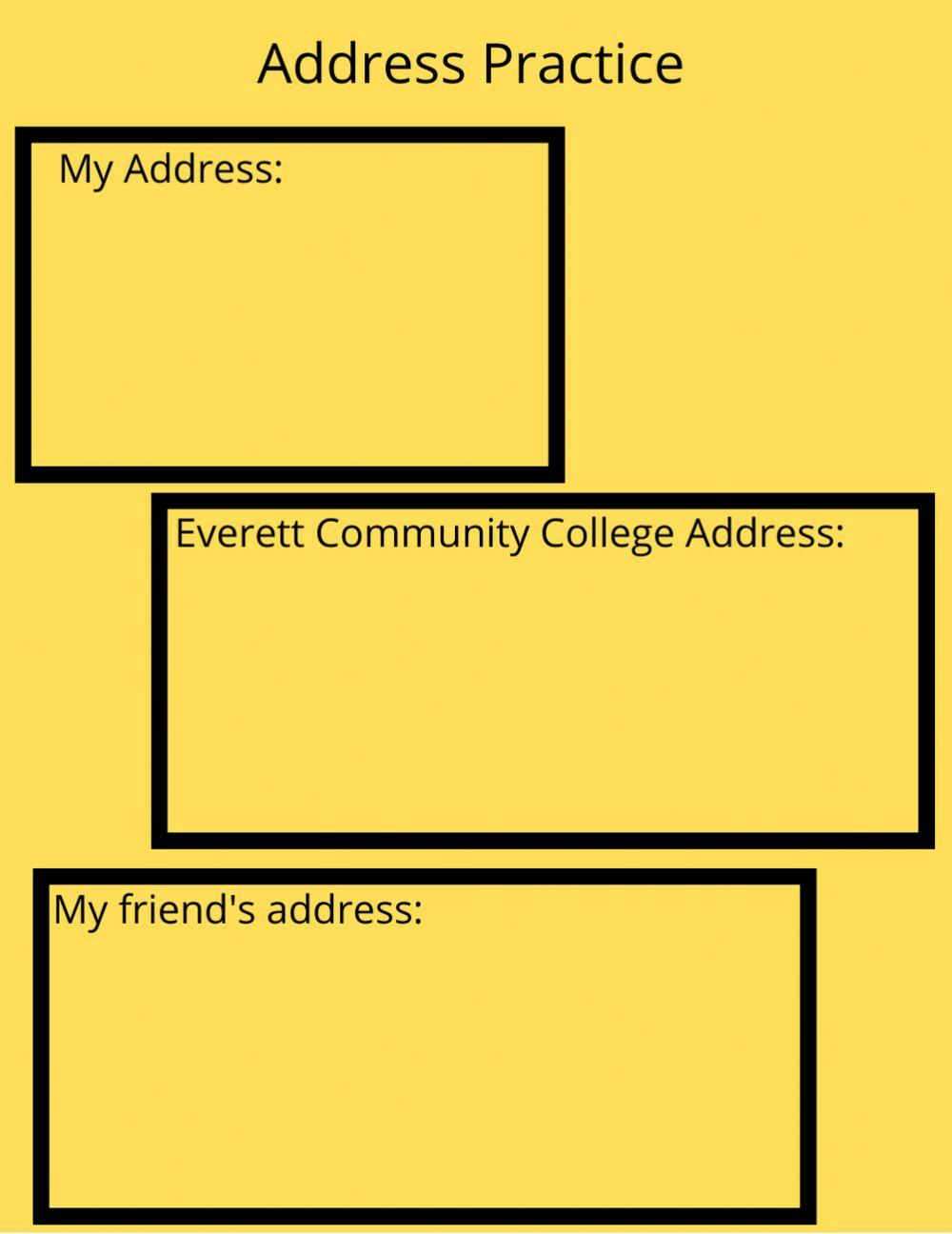 118125 | More Address Practice | Rachel W Escoto