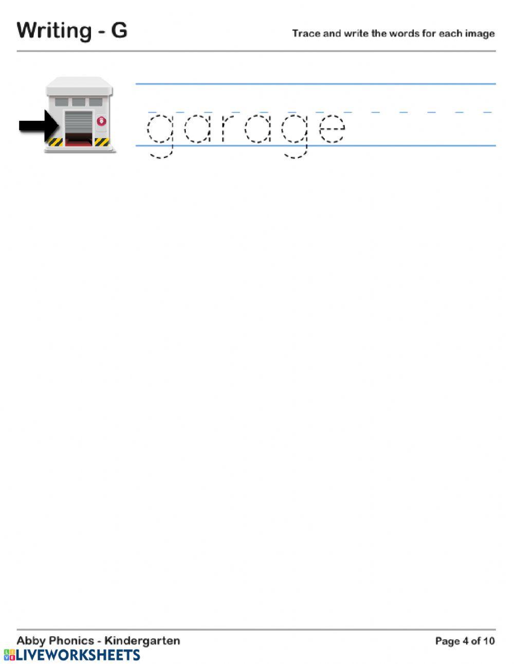 Sounds affirmation: G worksheet | Live Worksheets