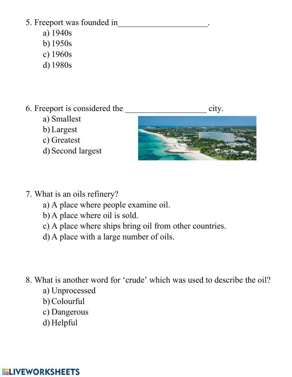 Grand Bahama- B… | Free Interactive Worksheets | 118386