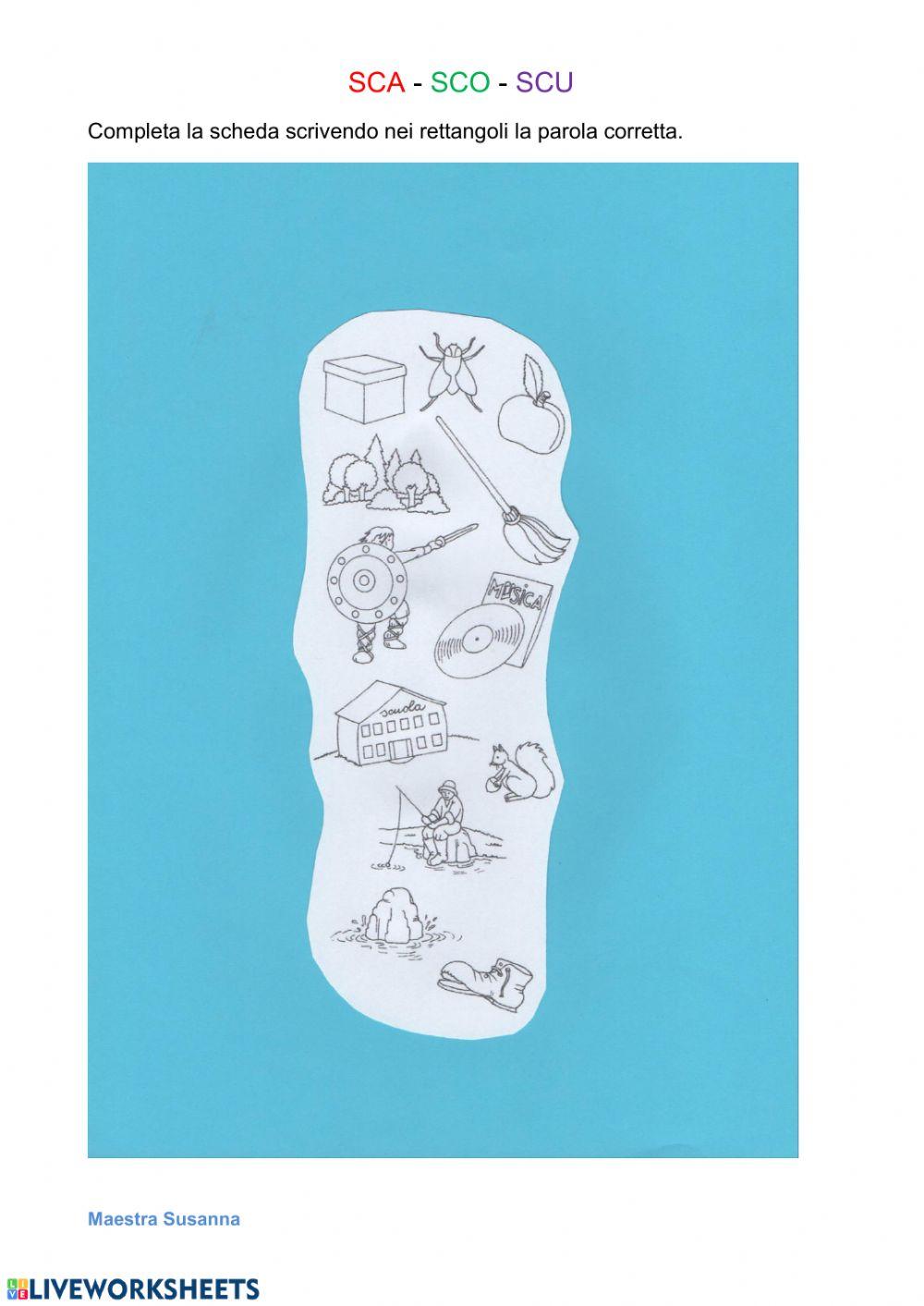 Sca sco scu interactive worksheet | Live Worksheets