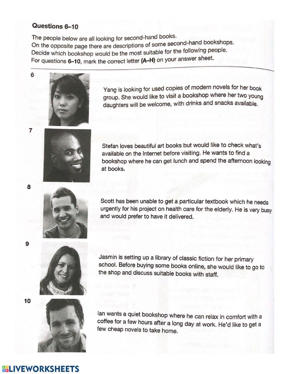 5510704 | PET Reading part 2 | HNoor | LiveWorksheets