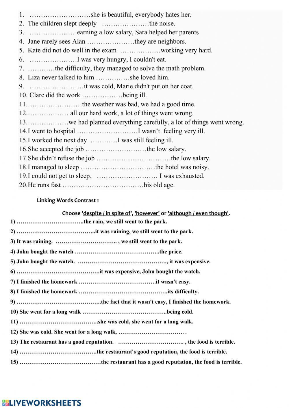 119584 | Linkers | Elena Caranfil | LiveWorksheets