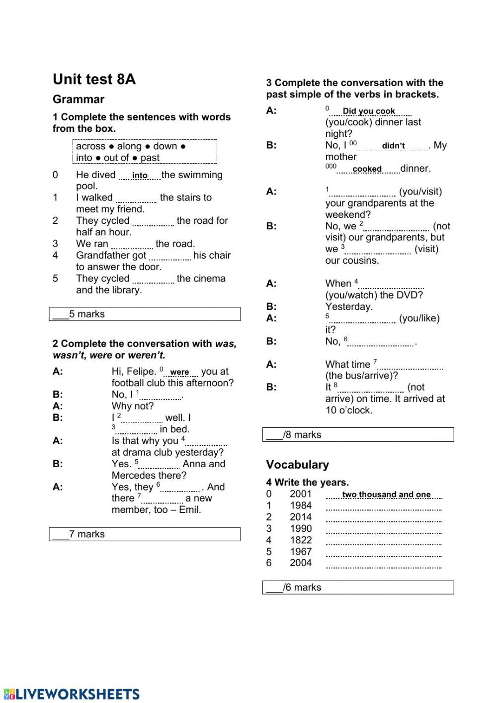 5 klas | LiveWorksheets | 120087