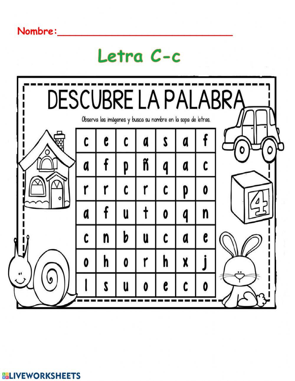 120205 | Letra c | Aileen | LiveWorksheets