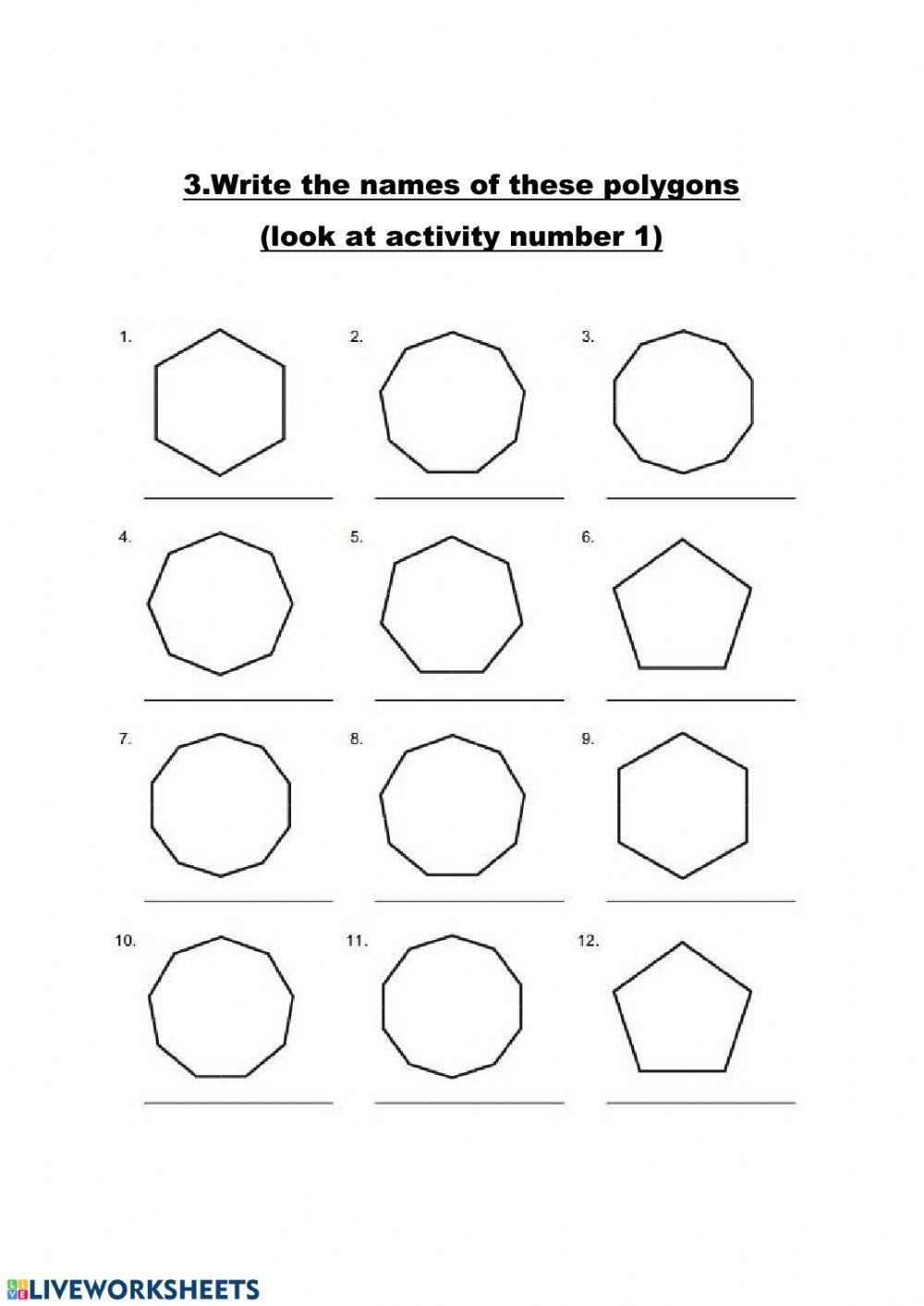 Polygons | Free Interactive Worksheets | 120389