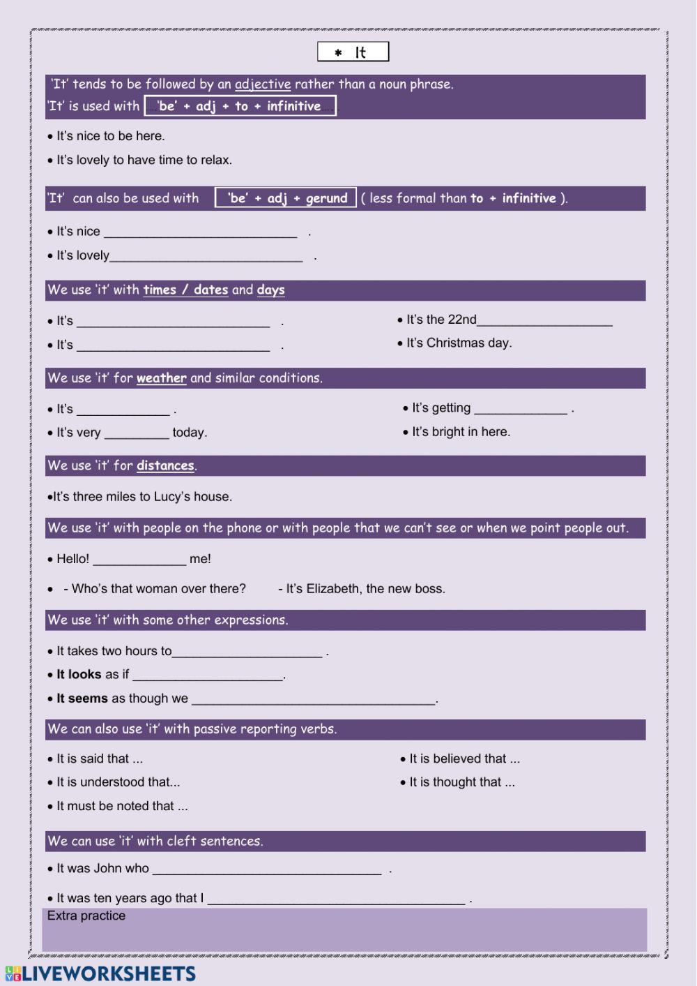 introductory IT-THERE online exercise for | Live Worksheets
