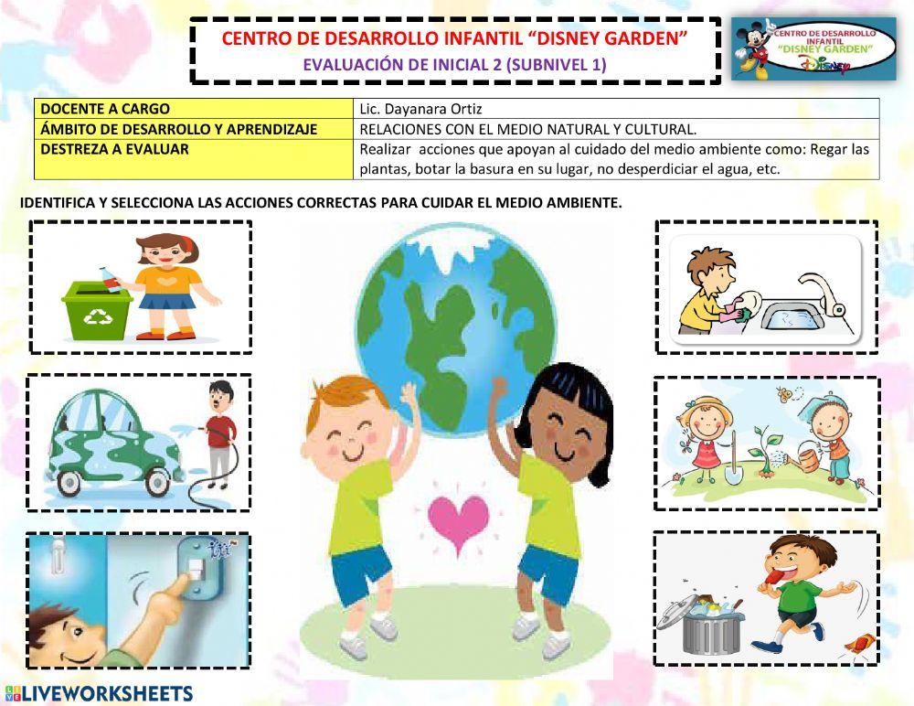 Acciones Que Apoyan Al Cuidado Del Medio Ambiente Ficha Interactiva