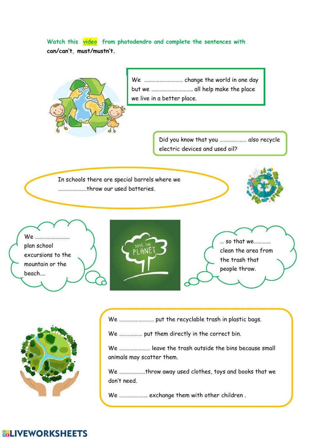 Go Green 2345 | Stella | Live Worksheets