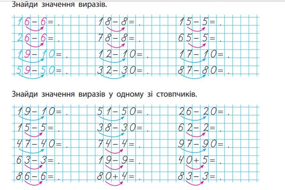 5516421 | Додавання та віднімання на основі складу числа