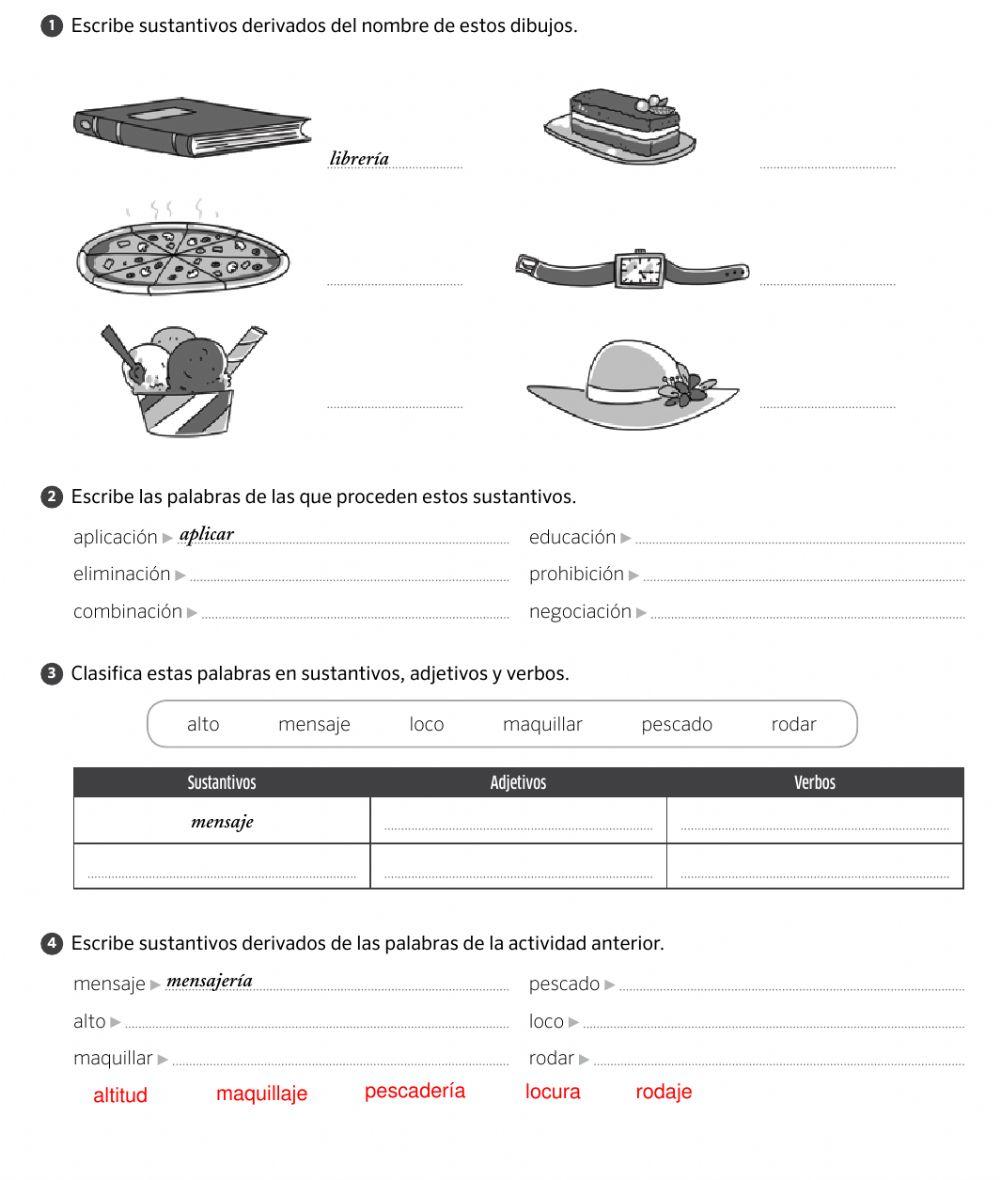 Sufijos exercise | Live Worksheets